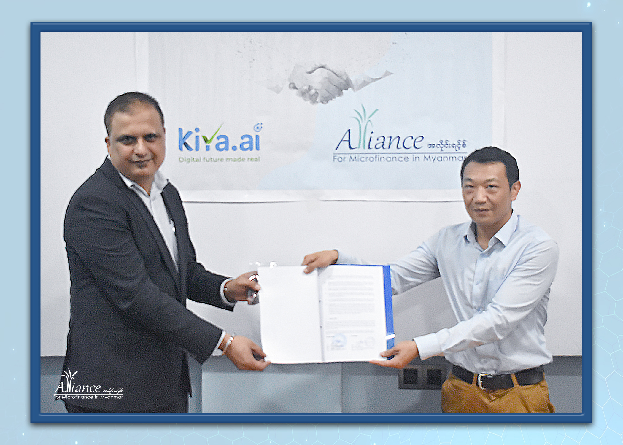 Alliance for Microfinance in Myanmar Company and Kiya.ai signed an ...